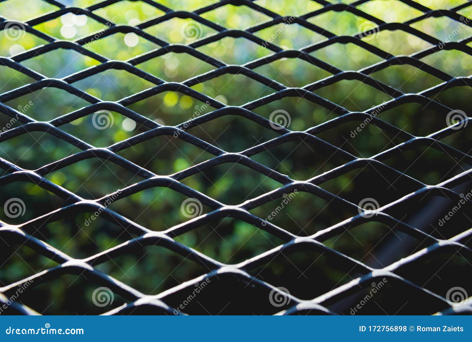 Abstract Metal Grid Background. Lattice Texture with Big Cells Grid ...