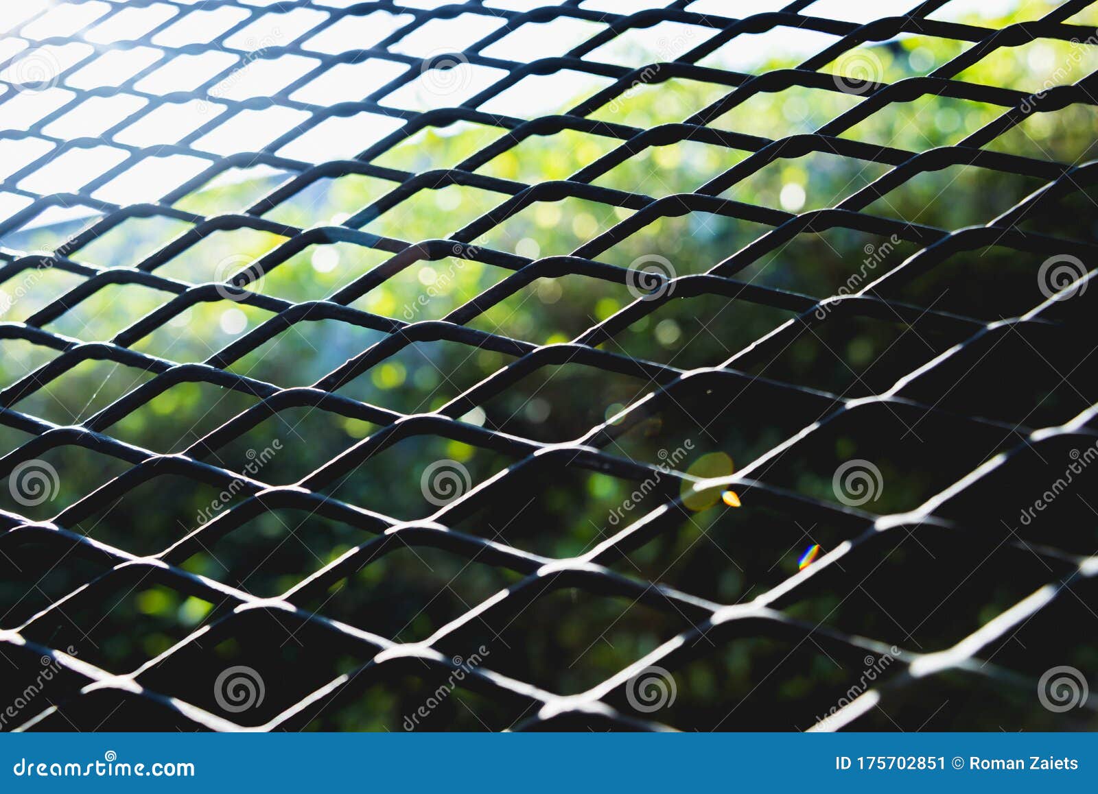 Abstract Metal Grid Background. Lattice Texture with Big Cells Grid ...