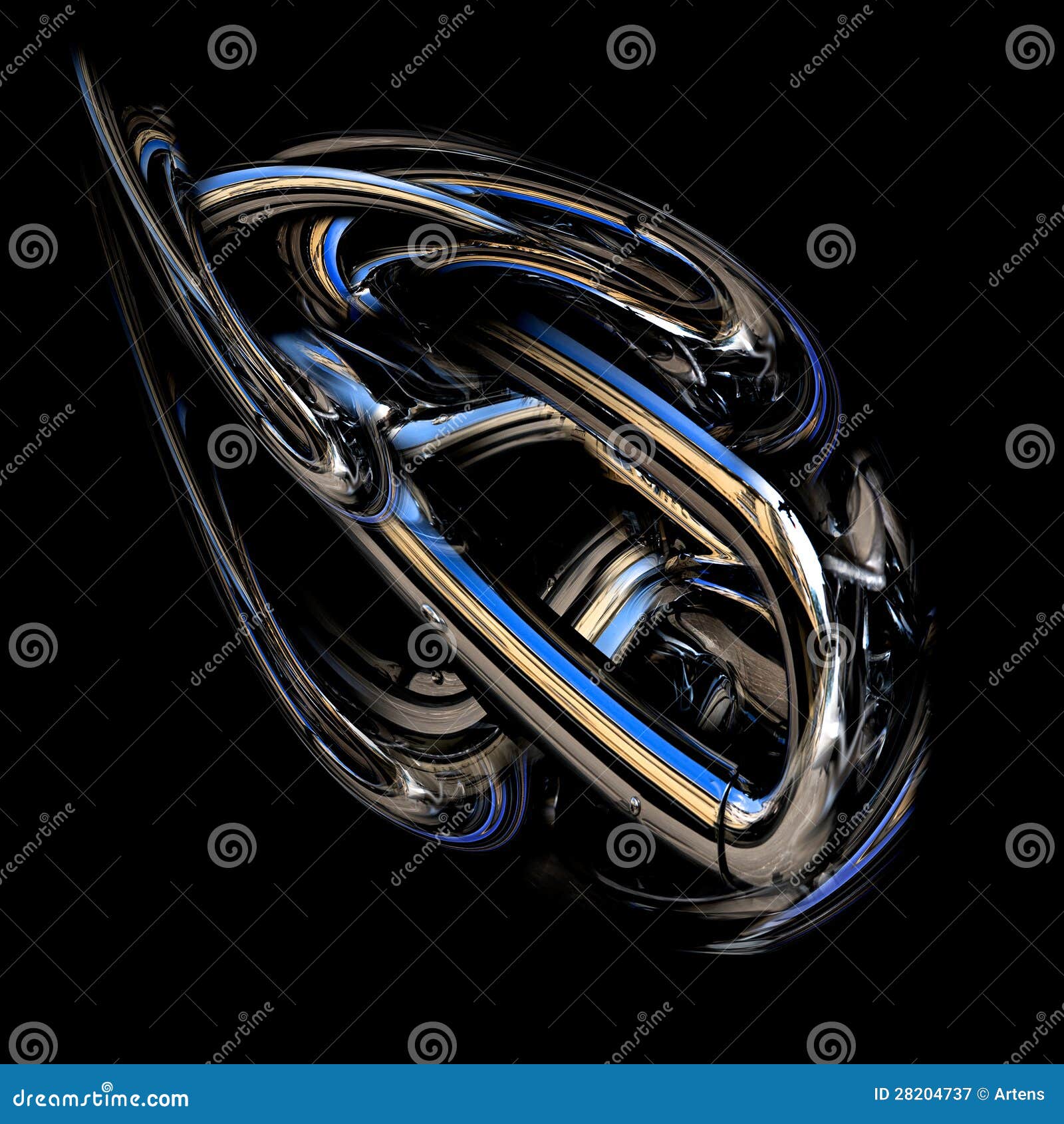 Abstract Metal Object. the Symbol of the Movement Stock Illustration ...