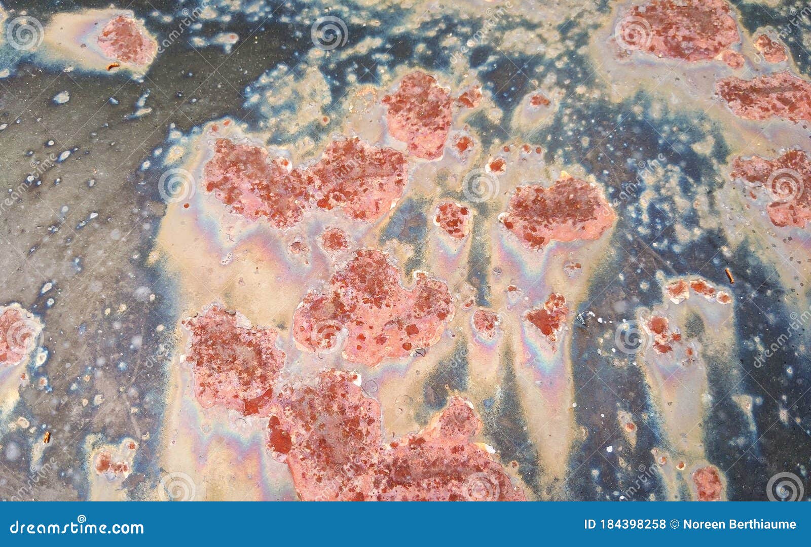 Abstract Metal Rust Background Texture in Red, Blue and Grey Stock ...