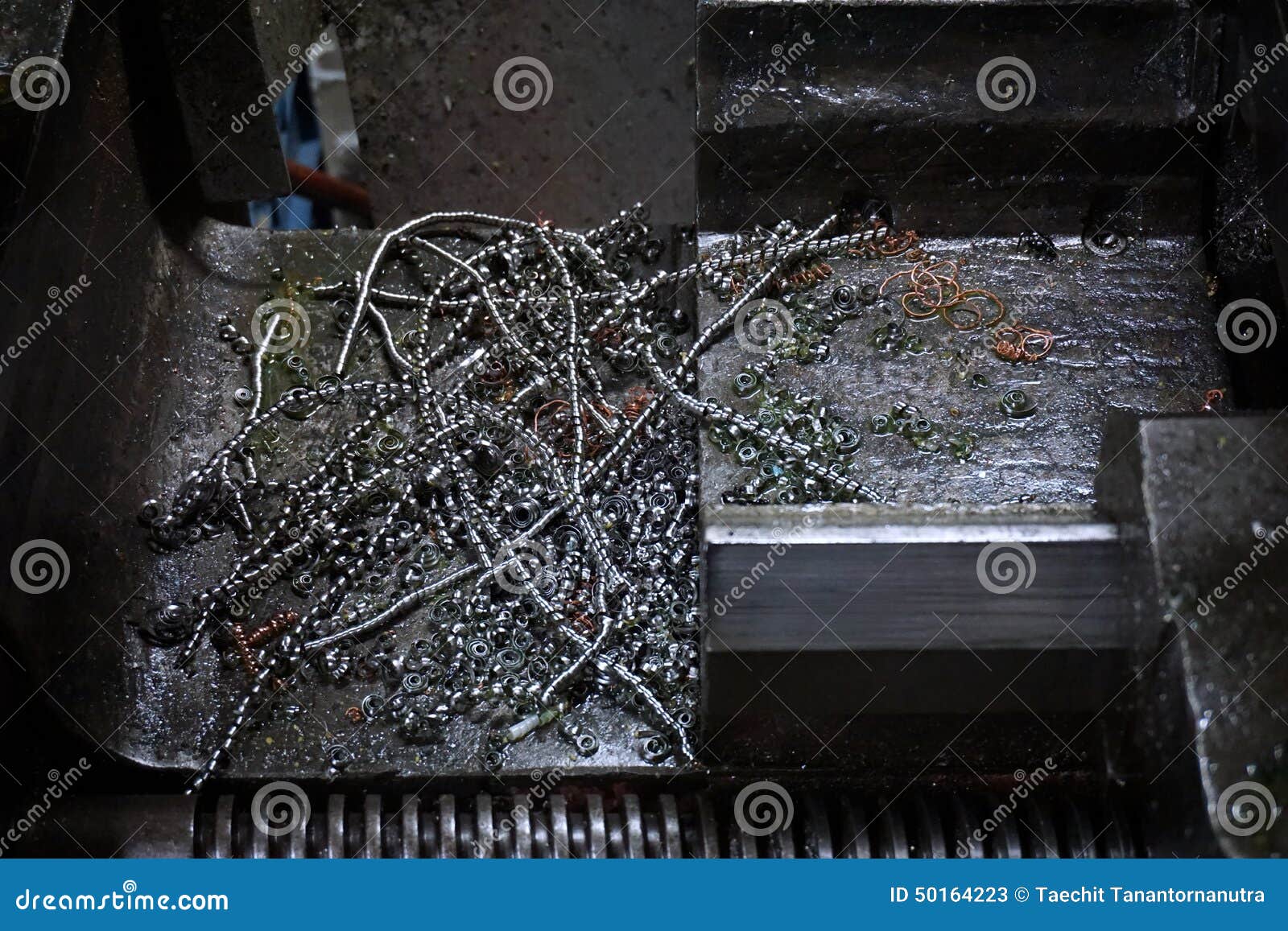 Abstract of Metal Scrap from the Milling Machine Stock Image - Image of ...