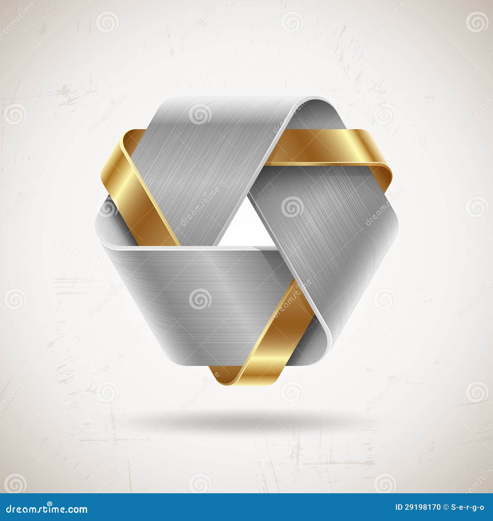 Abstract metal shape stock vector. Illustration of element - 29198170