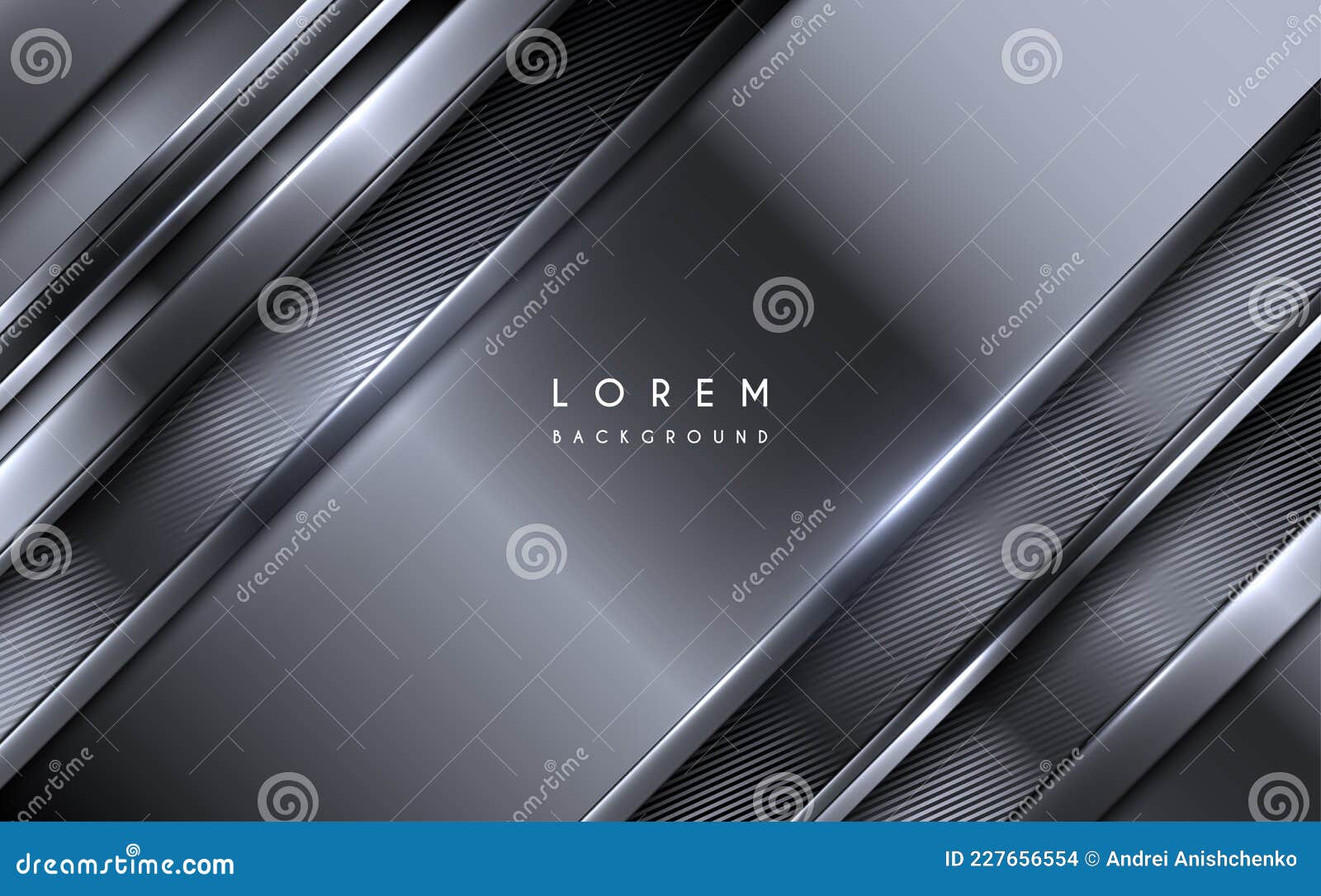 Abstract Metal Shapes Background with Light Effect Stock Vector ...