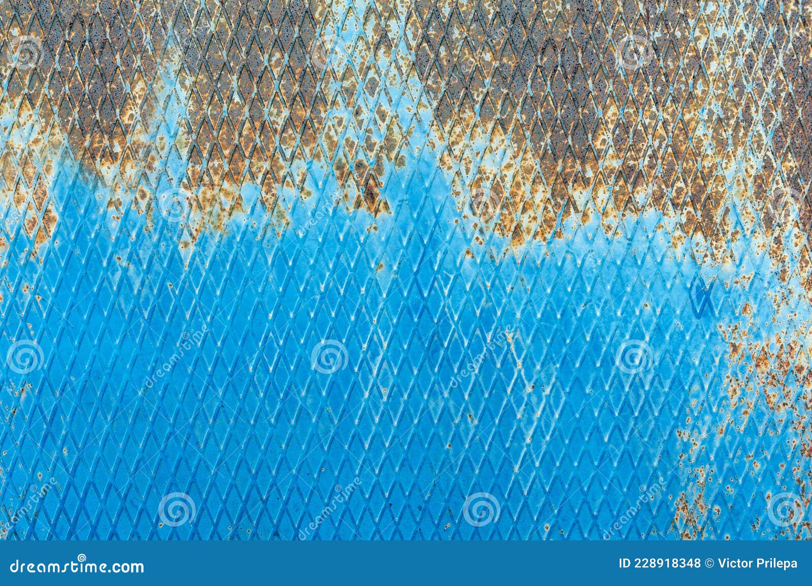 Abstract Metal Texture Background. Old Surface in Rust and Dirt in Blue ...