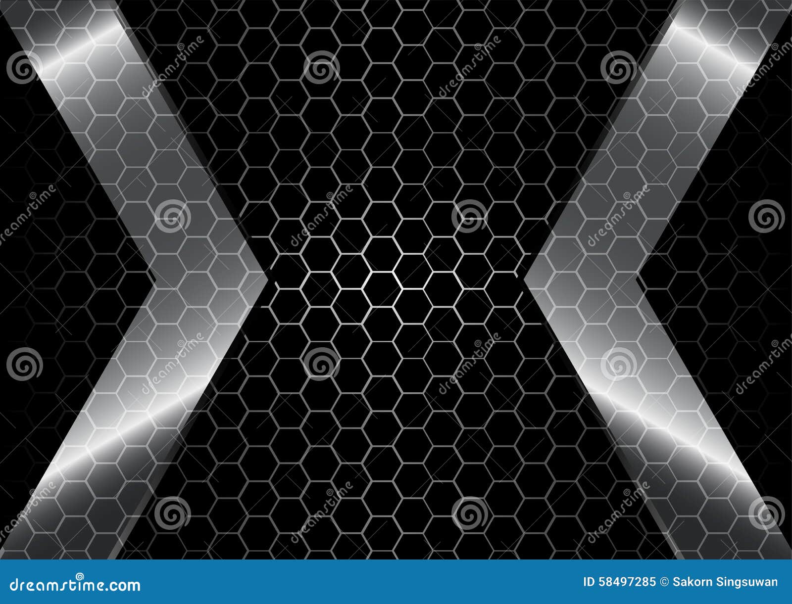 Hexagon Grid, Small Hexagonal Tiles, Futuristic Technology Concept ...