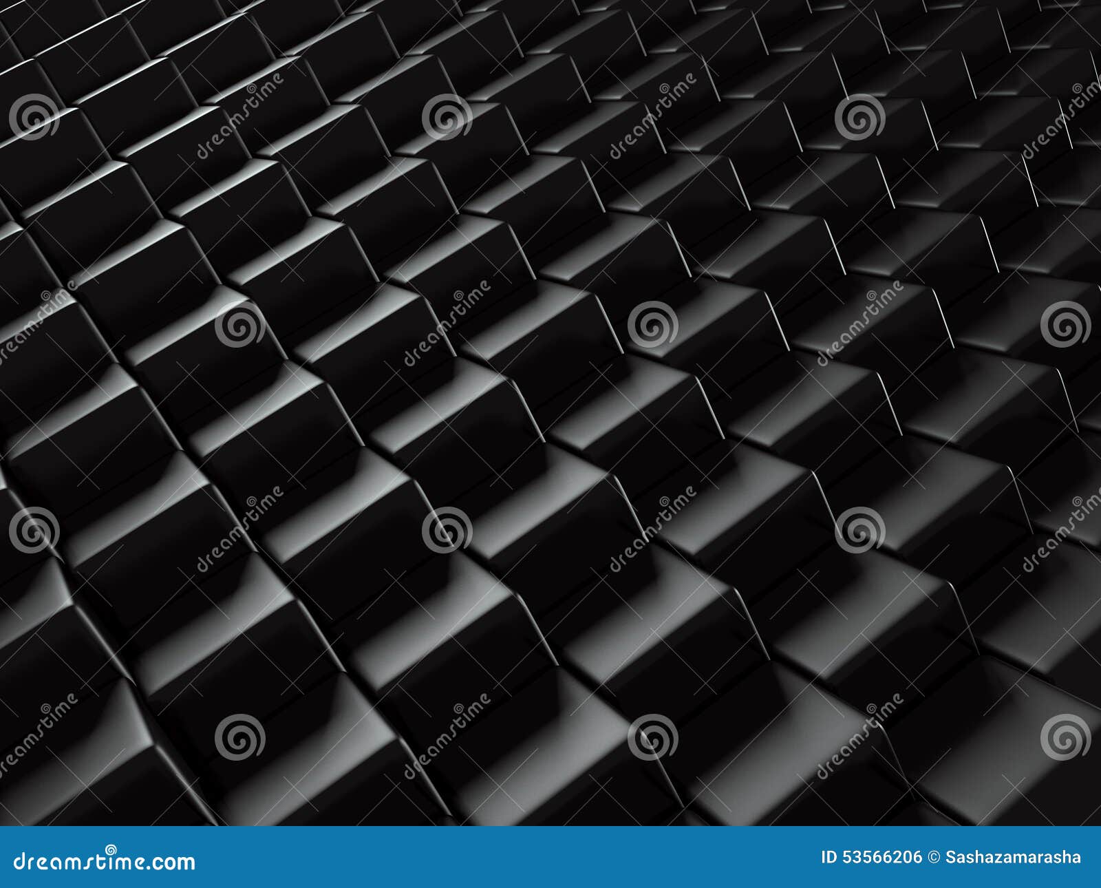 Abstract Metallic Black Blocks Background Stock Illustration ...
