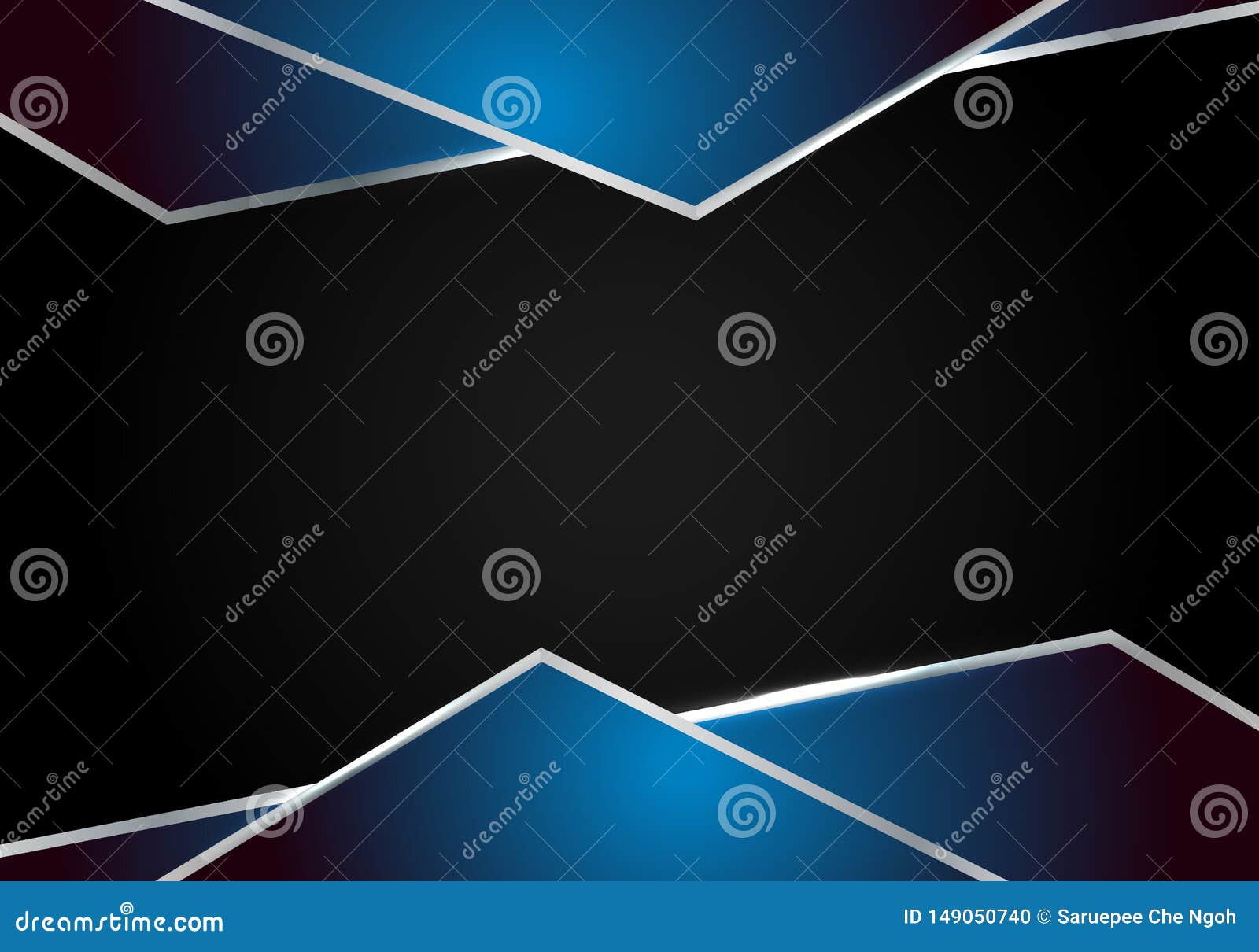 Abstract Metallic Blue Black Frame Layout Stock Illustrations – 1,374 ...