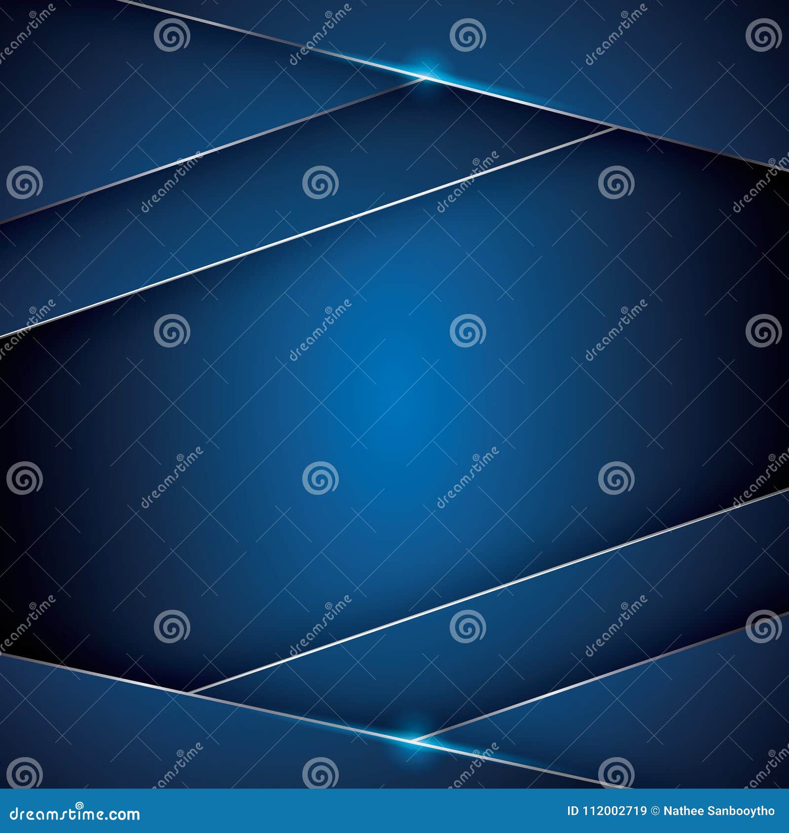 Abstract Metallic Blue Frame Layout Modern Design Background. Stock ...