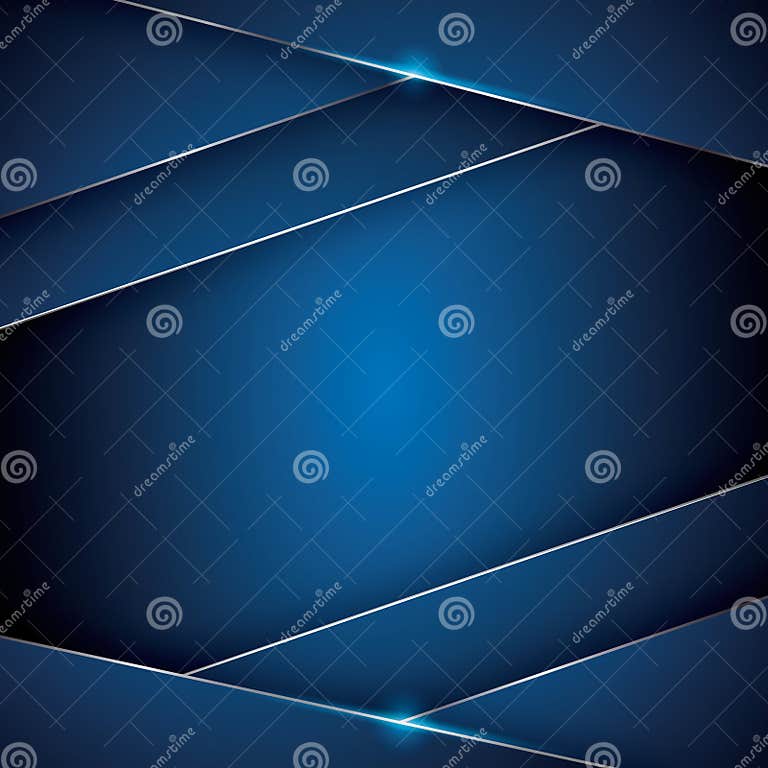 Abstract Metallic Blue Frame Layout Modern Design Background. Stock ...