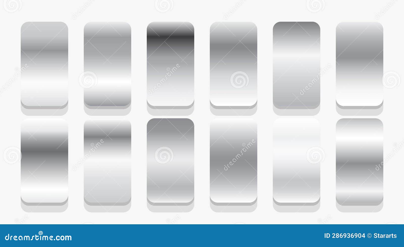 Abstract Metallic Color Gradient Shades Collection Banner Design Stock ...
