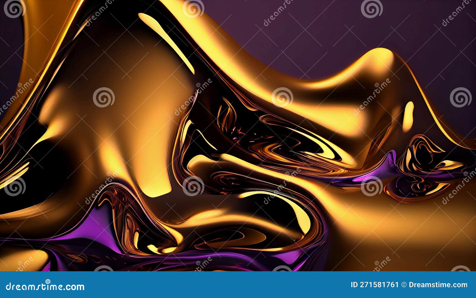 Abstract Metallic Color Liquid Fluid Background, Generative AI ...