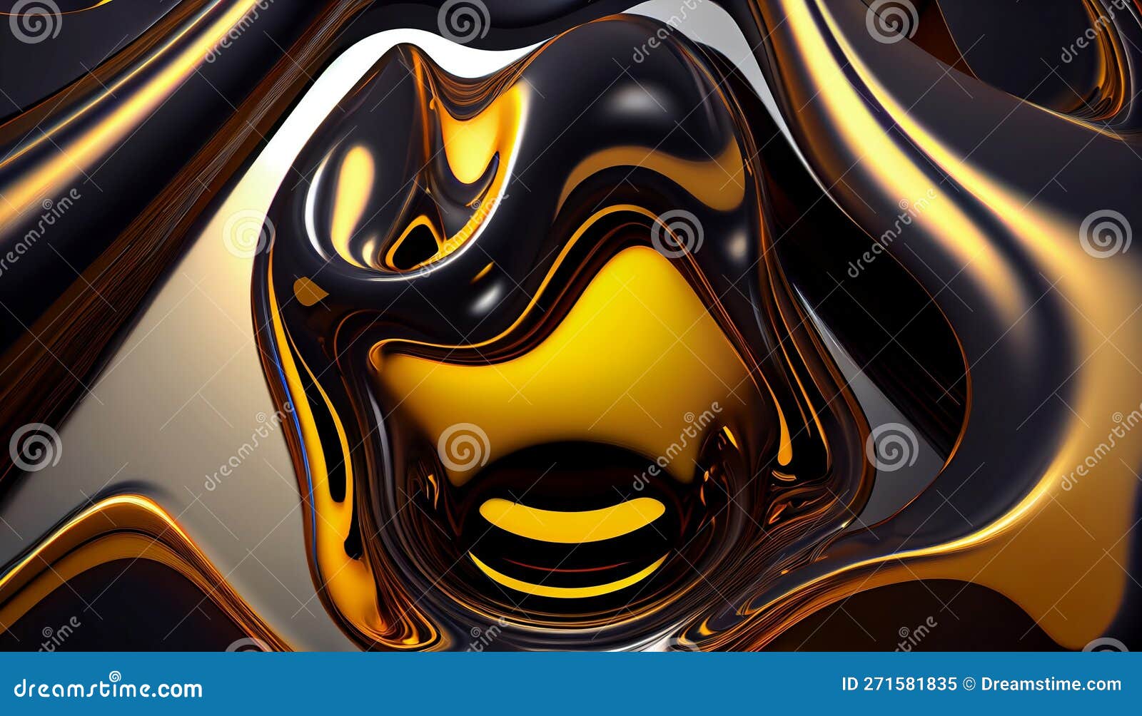 Abstract Metallic Color Liquid Fluid Background, Generative AI ...
