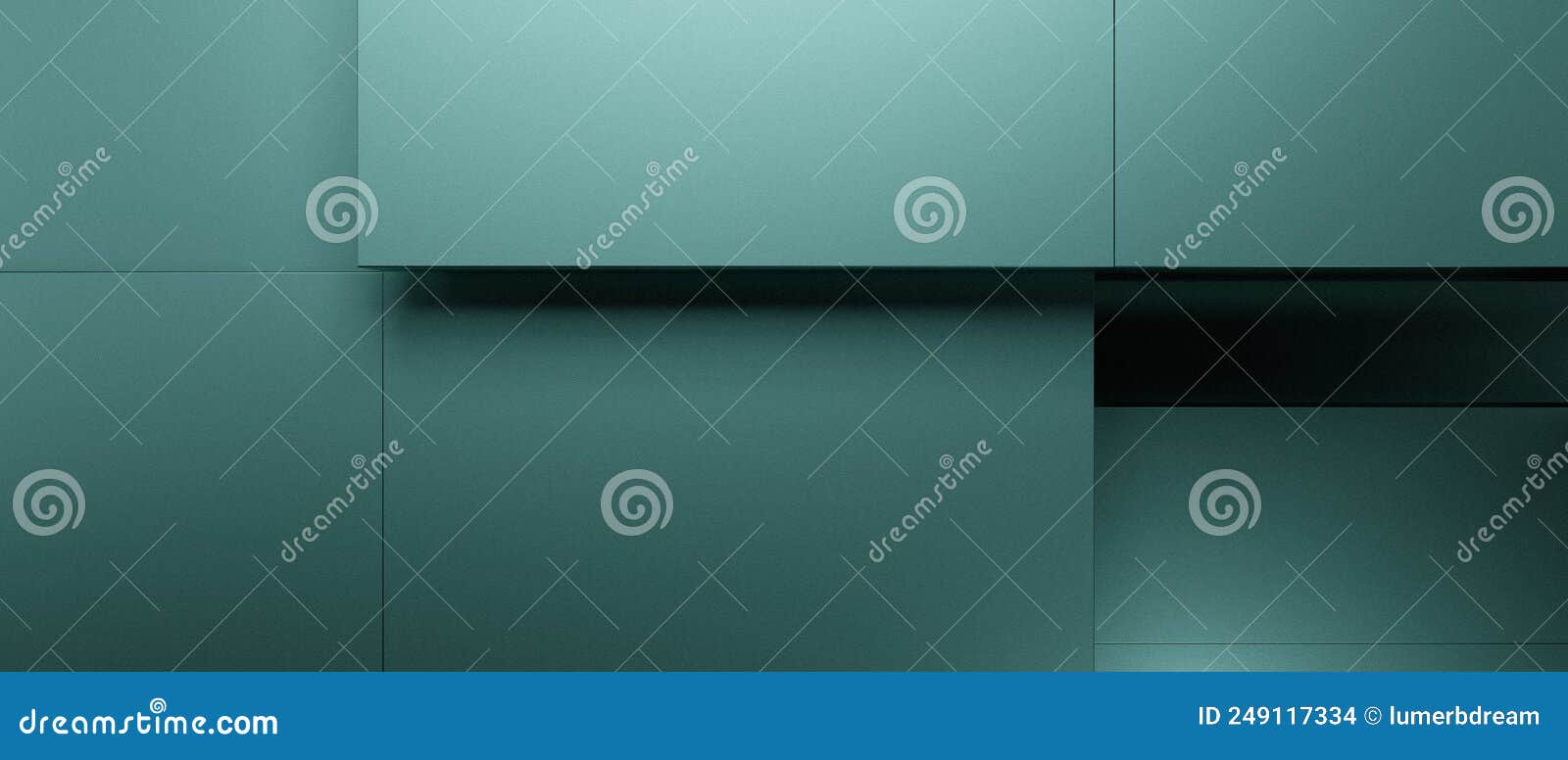 Abstract Metallic Futuristic Cubes Future Blue Banner Background ...