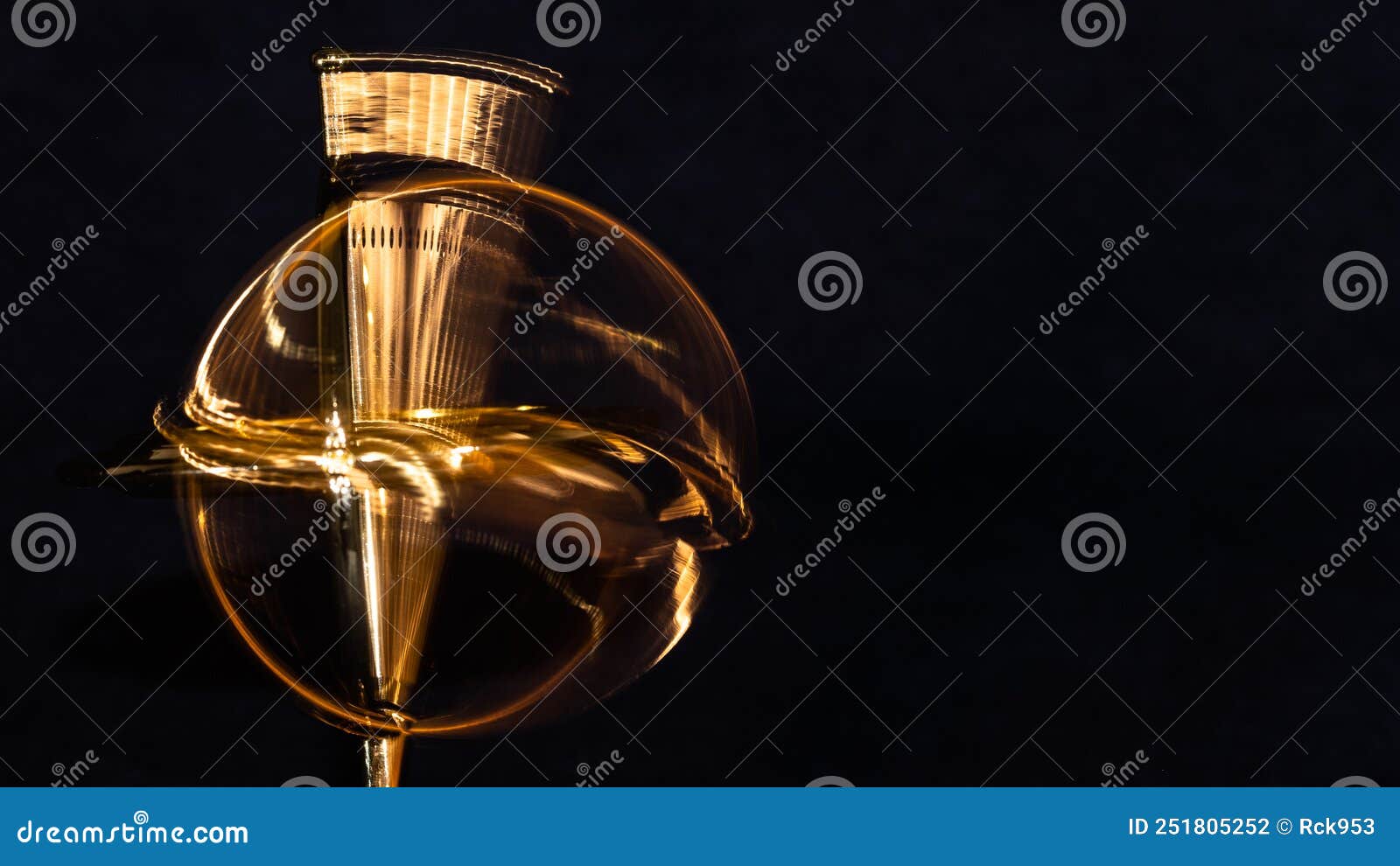 Abstract Metallic Image Caused by the Spinning of a Golden Gyroscope ...