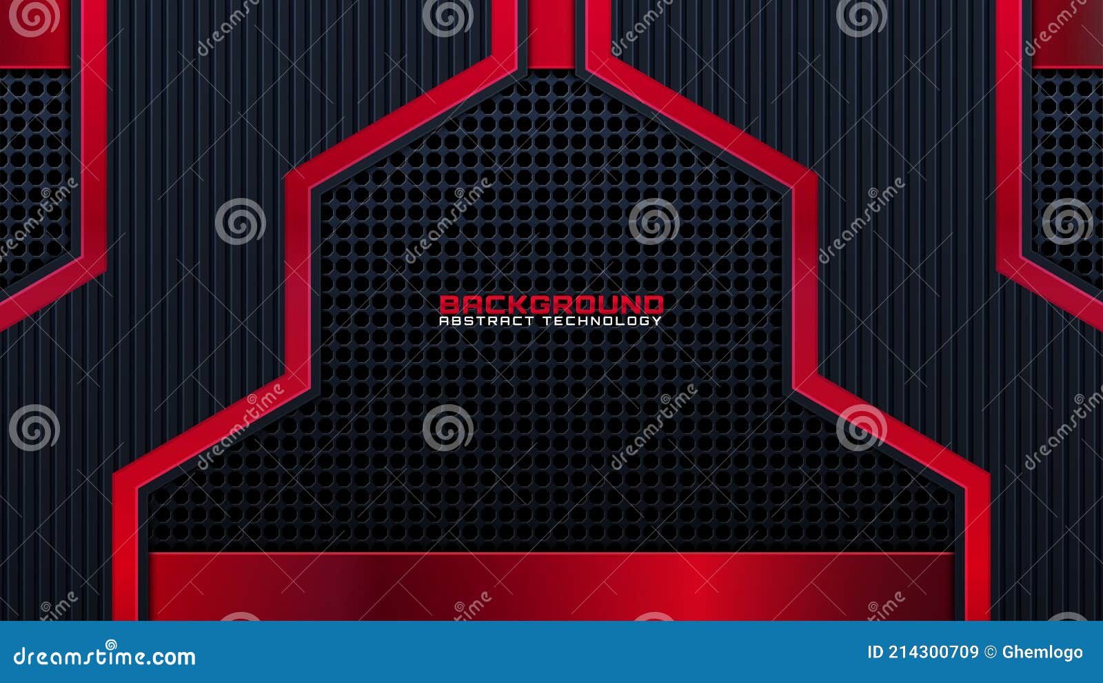 Abstract Metallic Red Black Frame Layout Design Tech Innovation Concept ...