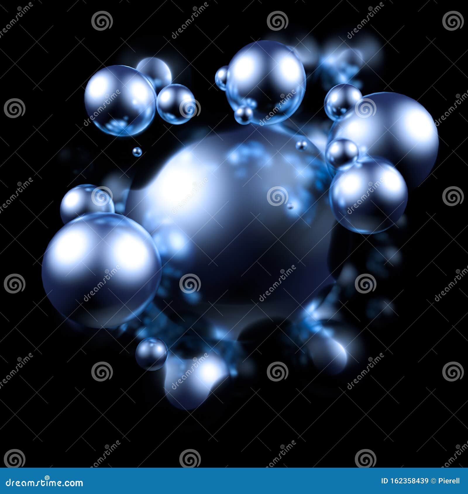 Abstract Metallic Shape Ball. 3d Illustration, 3d Rendering Stock ...
