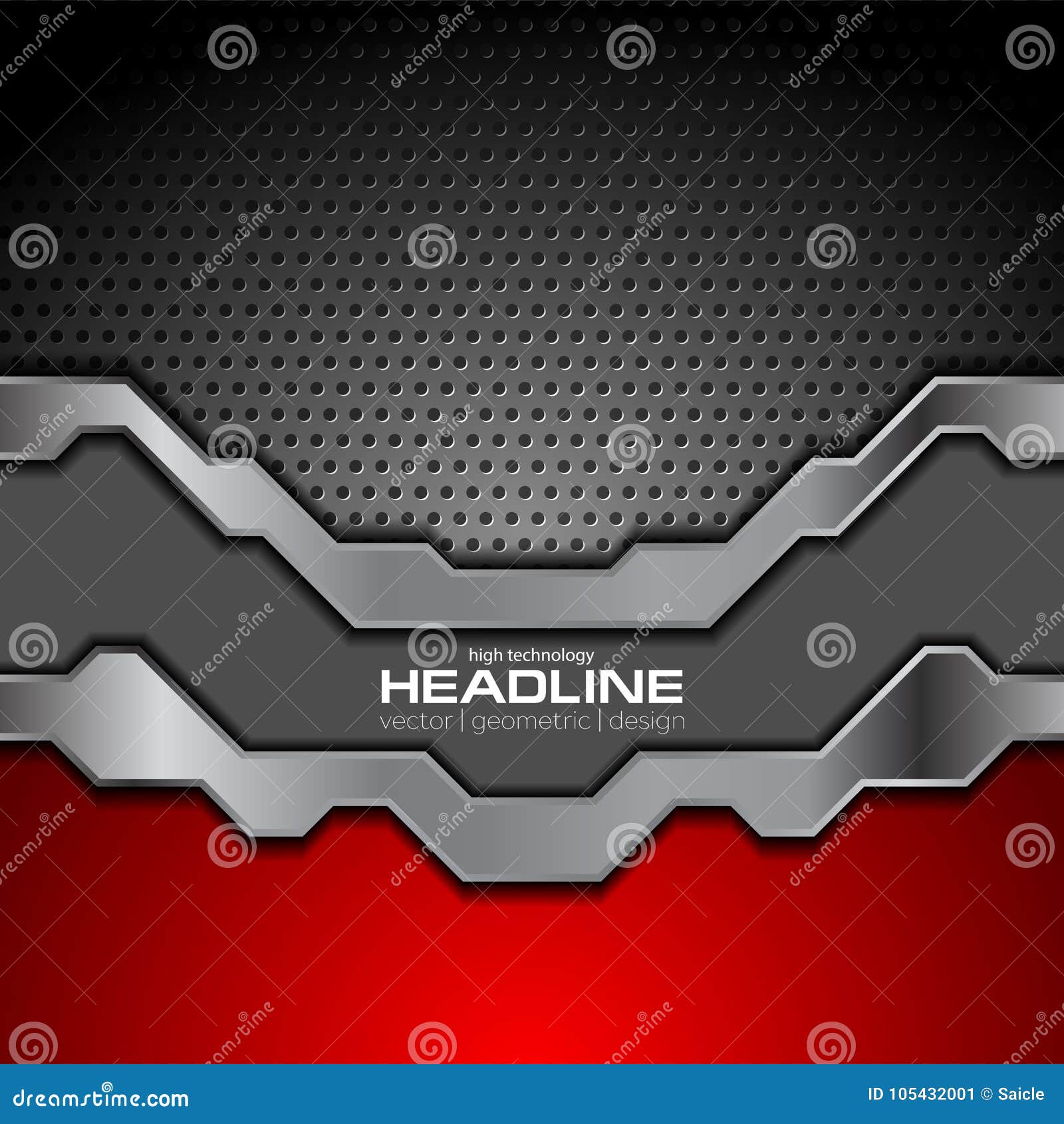 Abstract Metallic Technology Concept Background Stock Vector ...