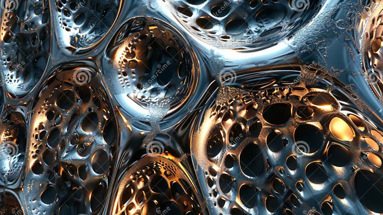 Abstract Metallic Texture with Circular Openings Stock Illustration ...