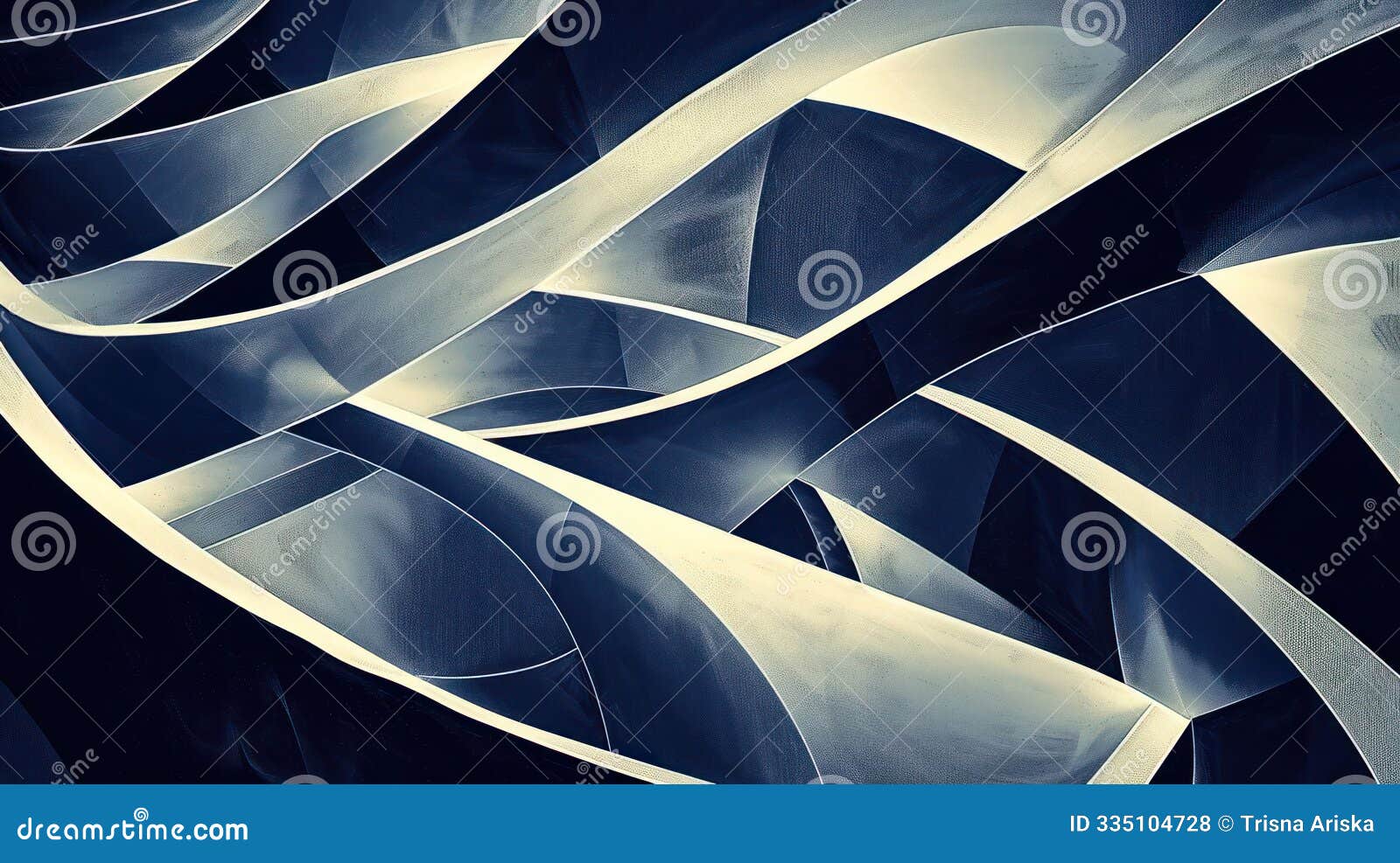 Abstract Metallic Waves Create a Dynamic and Fluid Visual Effect Stock ...