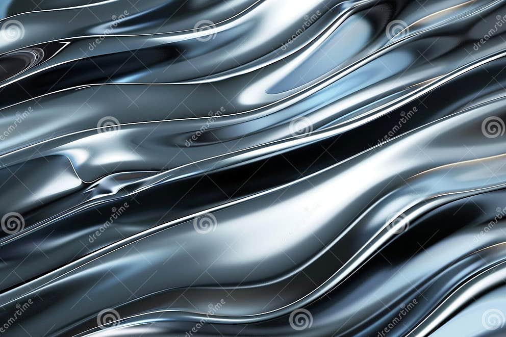 Abstract Metallic Waves stock illustration. Illustration of wave ...