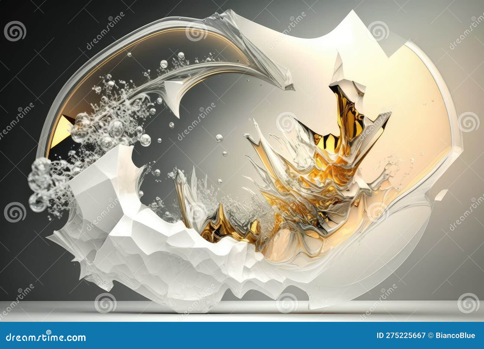 Abstract Metamorphose Change Quartz Crystal White Transparent Stock ...