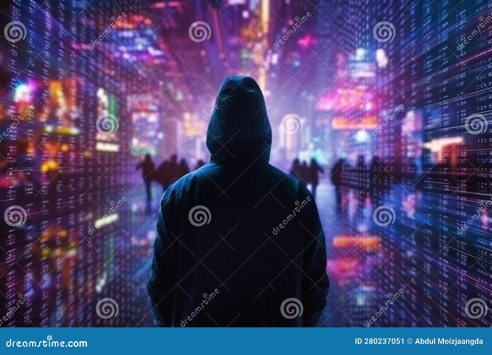 Cyberpunk Backdrop. Pink Dot Pattern. Synthwave Retro Future Background ...