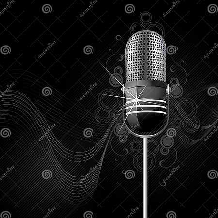Abstract Mic stock vector. Illustration of recording, backgrounds - 4674865
