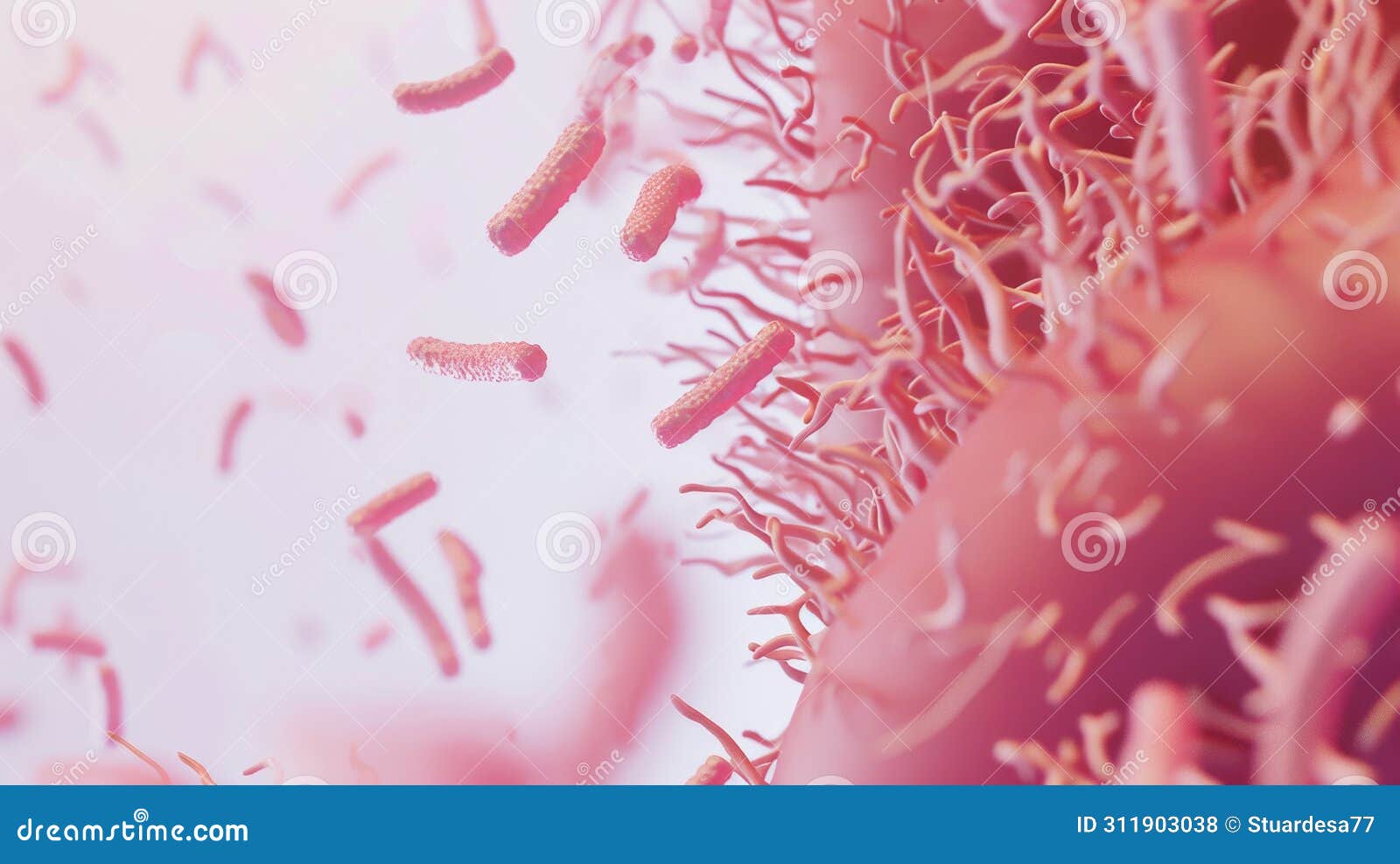 Abstract Microbial Landscape Stock Illustration - Illustration of ...