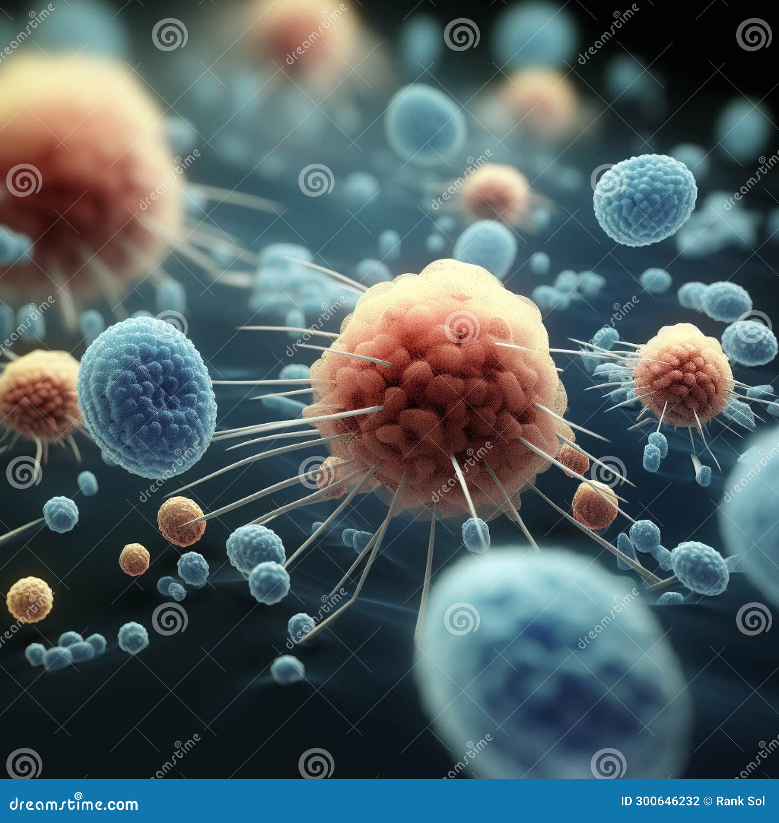 Abstract Microbiology Background, Microscopic View of Organic Substance ...