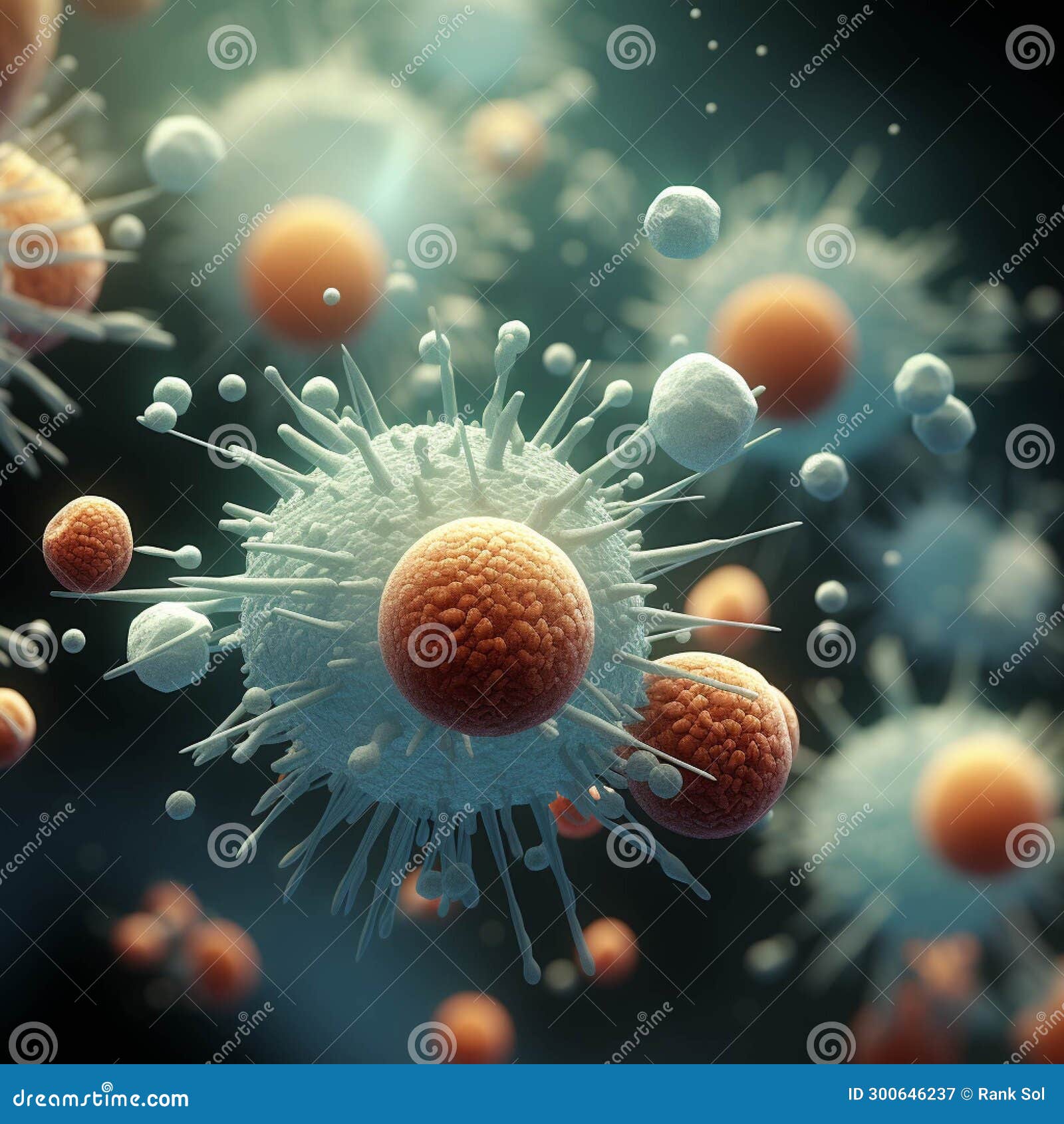 Abstract Microbiology Background, Microscopic View of Organic Substance ...