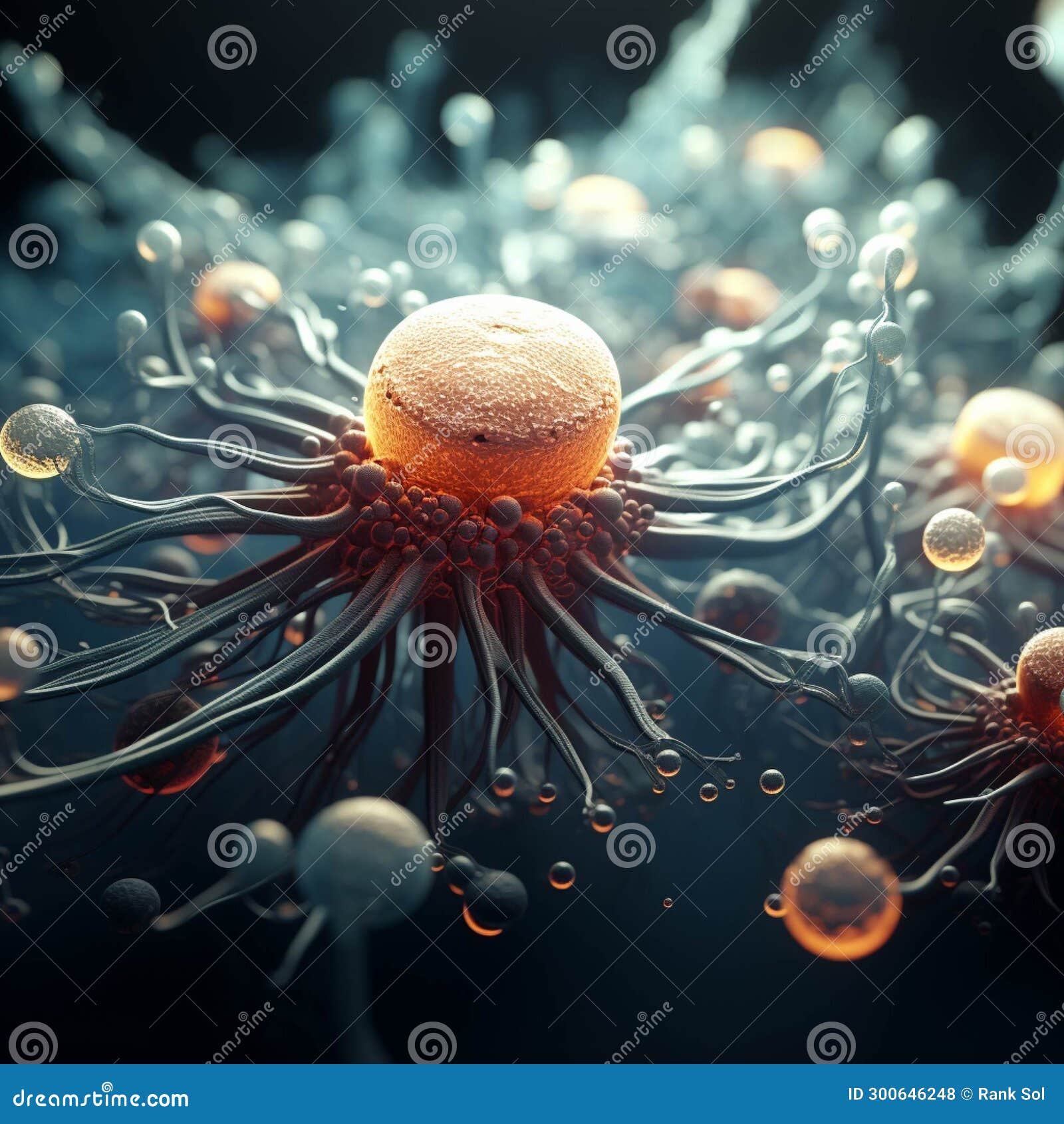 Abstract Microbiology Art Featuring Detailed Cellular Structures Of ...