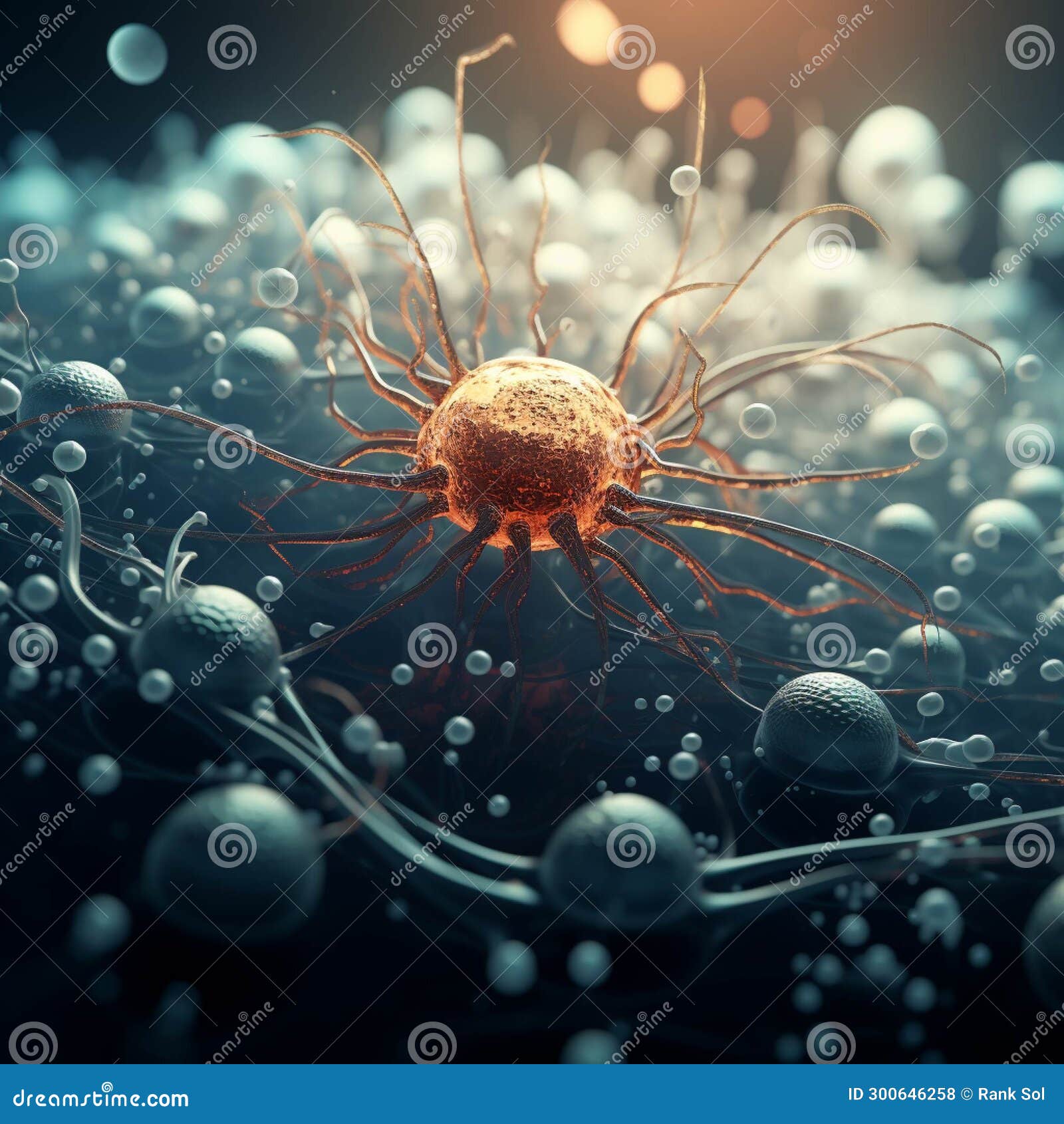 Abstract Microbiology Background, Microscopic View of Organic Substance ...