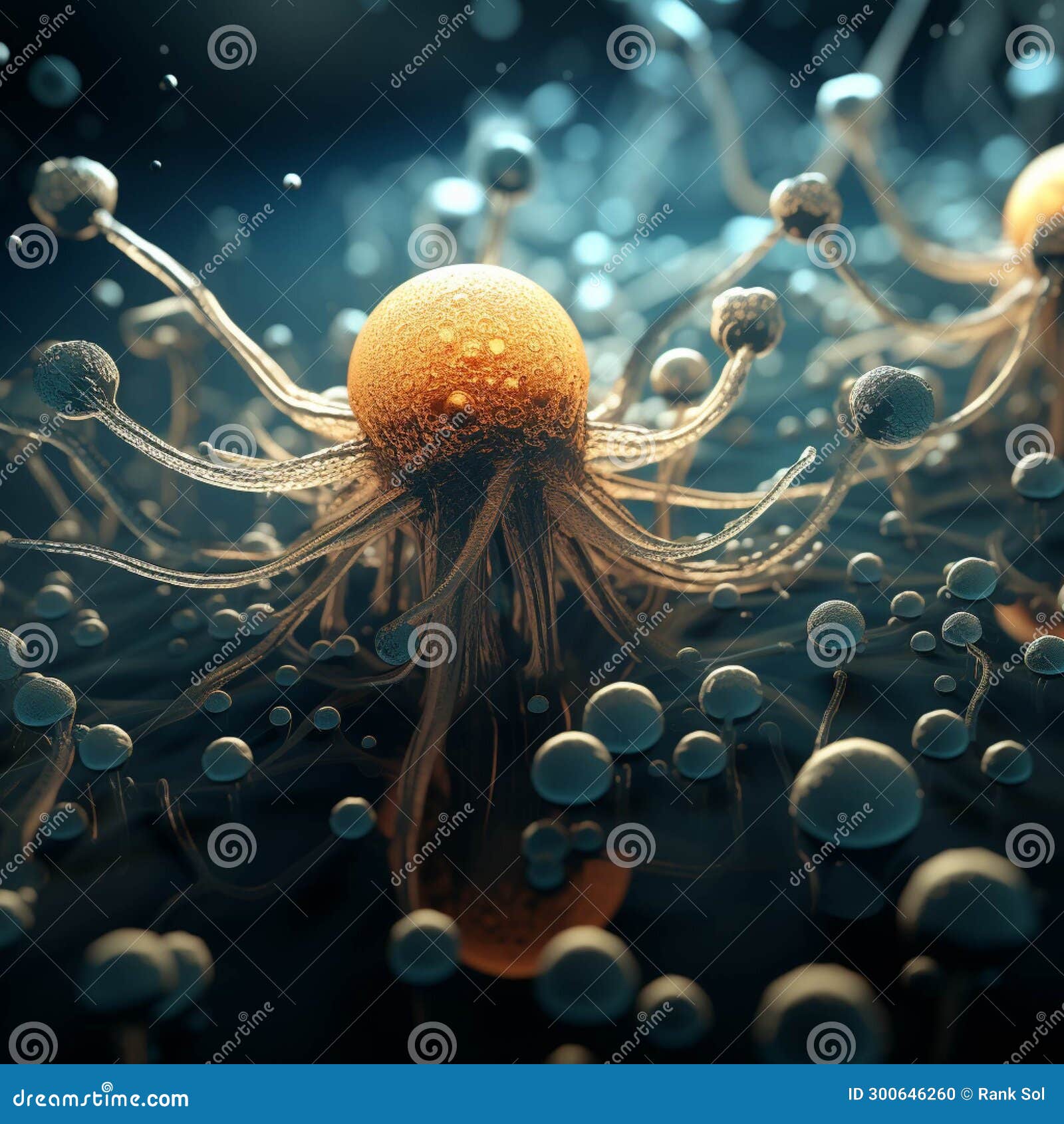 Abstract Microbiology Background, Microscopic View of Organic Substance ...