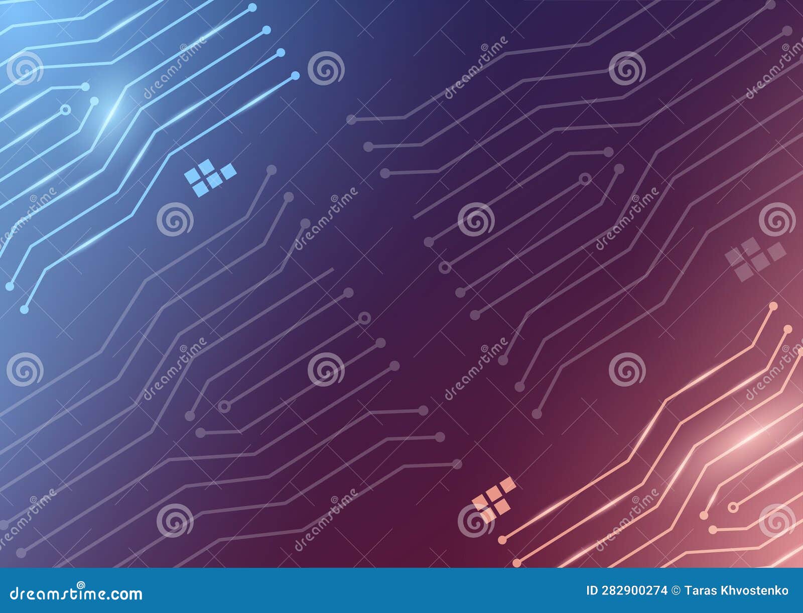 Abstract Microchip Background with Light Effects Stock Vector - Illustration of electronic ...