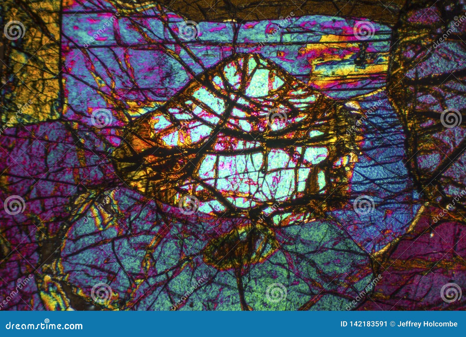 Abstract Micrograph of Olivine Pyroxenite with Polarization Stock Image ...