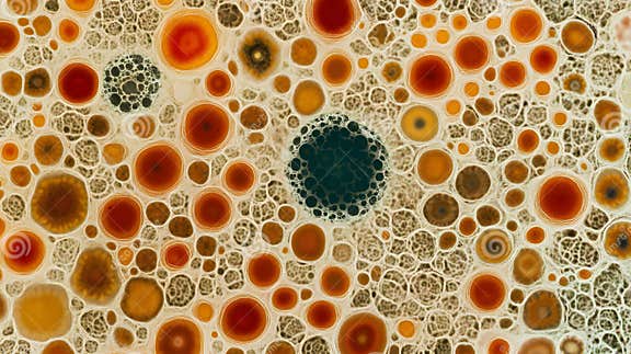 Abstract Microscopic Cellular Structure Art AI Royalty Free Image Stock ...