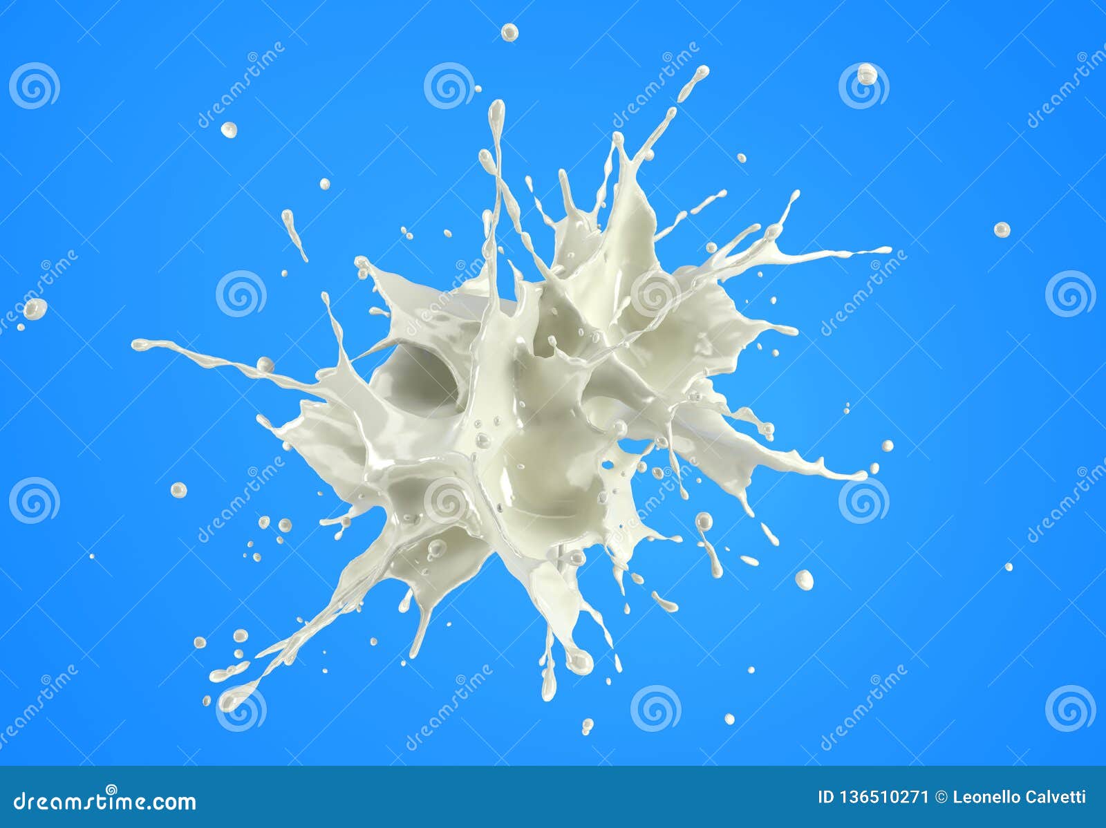 Splash Explosion A Milkshake In A Glass A High-quality On A White ...
