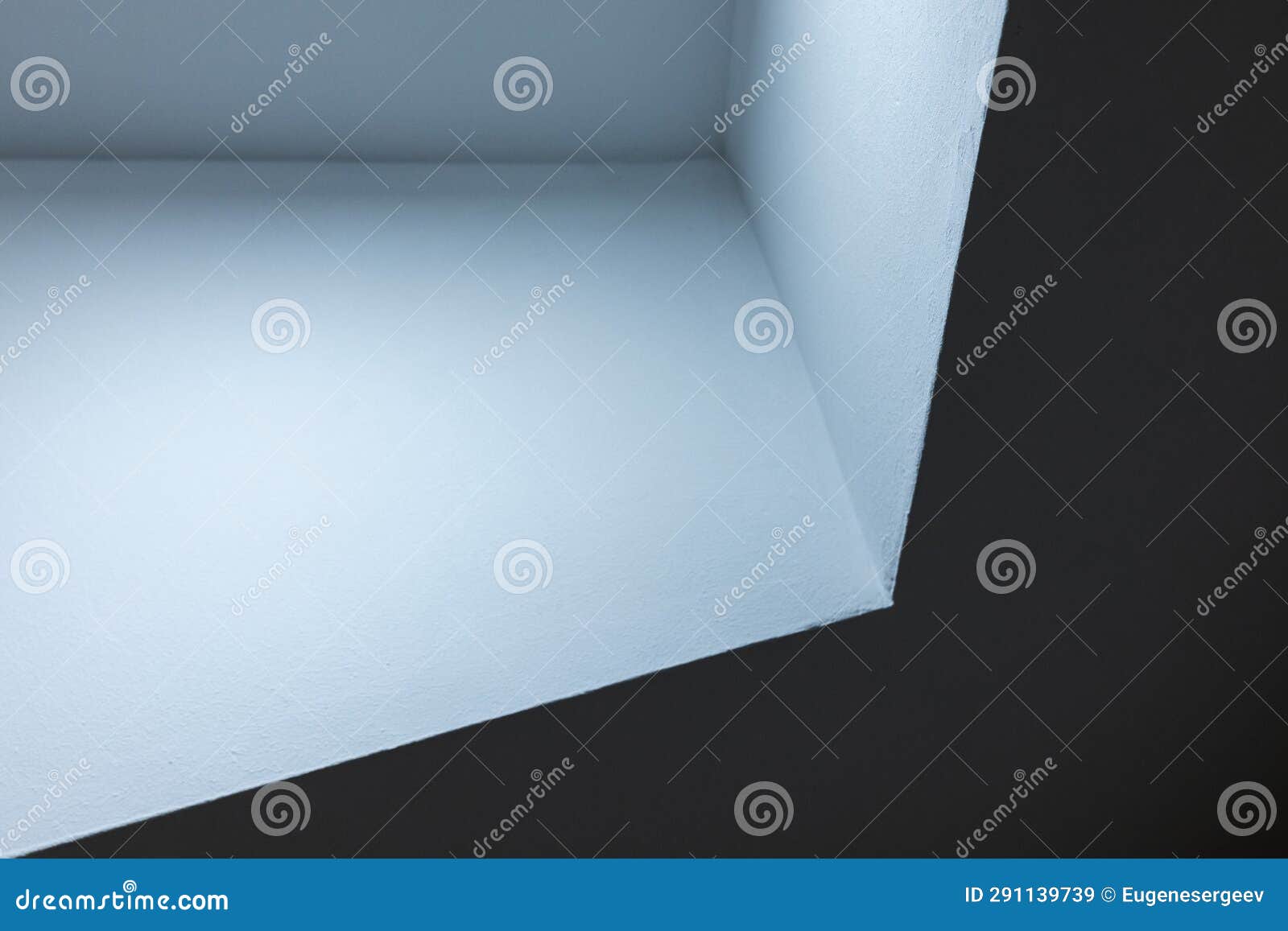 Abstract Minimal Architecture Background, Empty Light Blue Niche Stock ...
