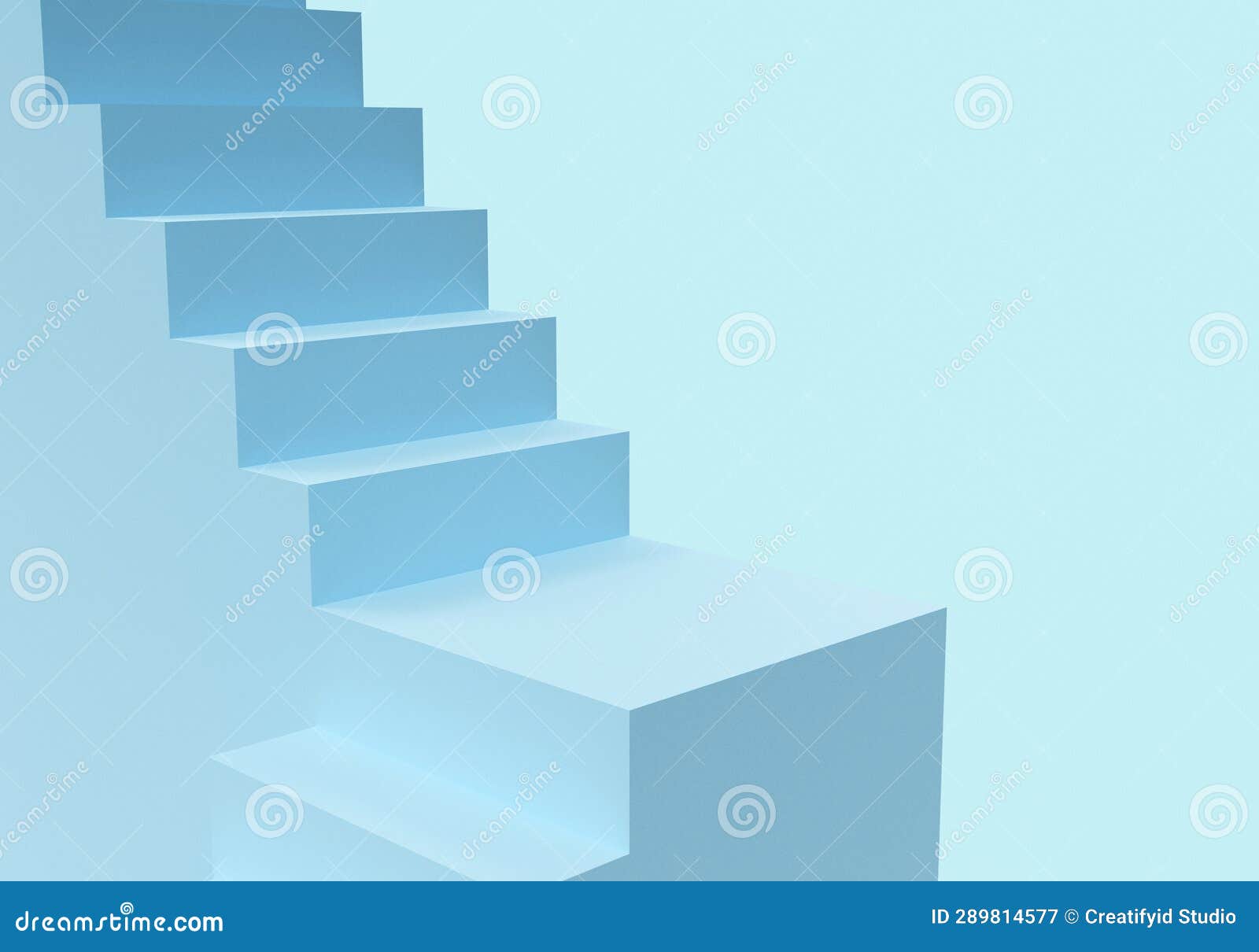 Abstract Minimal Background. Blue Steps, Stairs on Blue Background ...