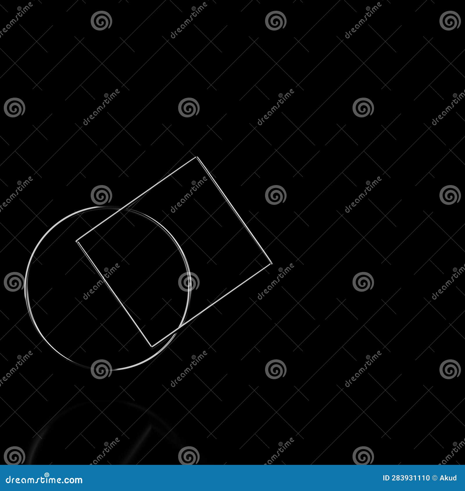 Abstract Minimal Background. Silver Circle and Rectangle Shapes Stock ...