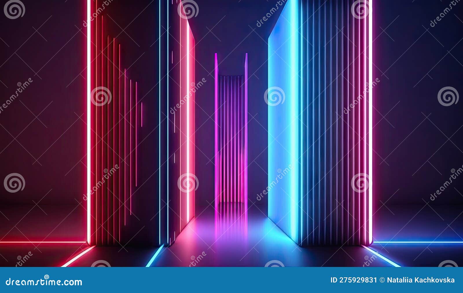 Abstract Minimal Background with Vertical Pink and Blue Lines Stock ...