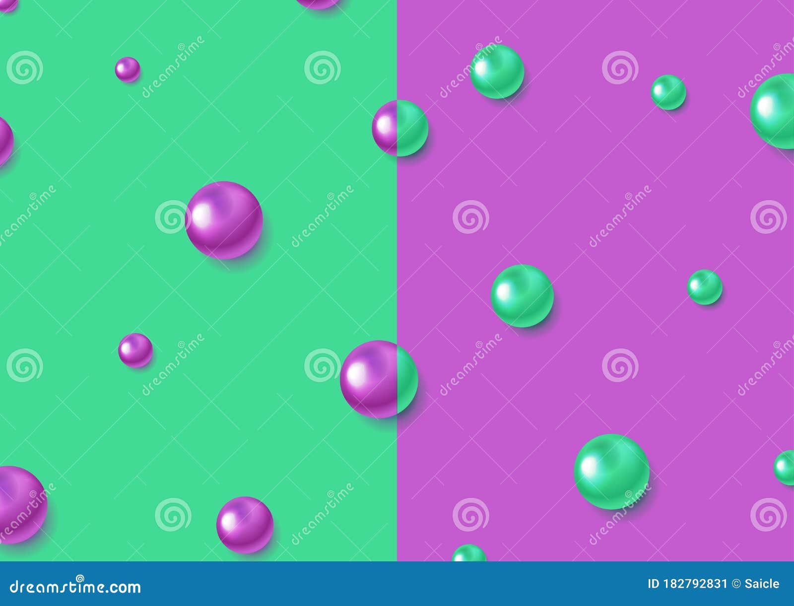 Abstract Minimal Contrast Background with Glossy 3d Balls Stock Vector ...