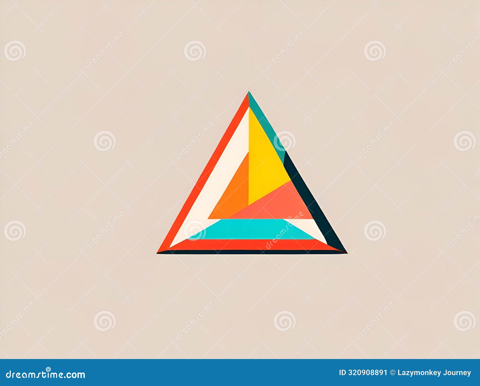 Abstract Minimal Cubism Colors Triangles Stock Illustration ...