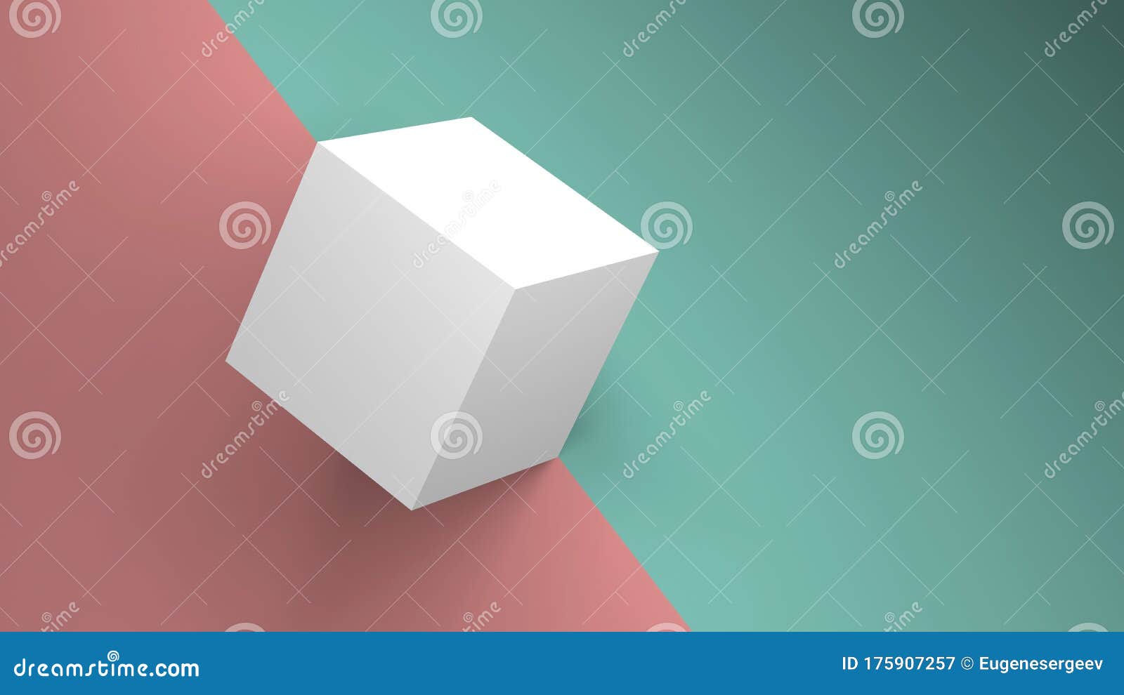 Abstract Minimal Geometric Installation, White Cube Stock Illustration ...