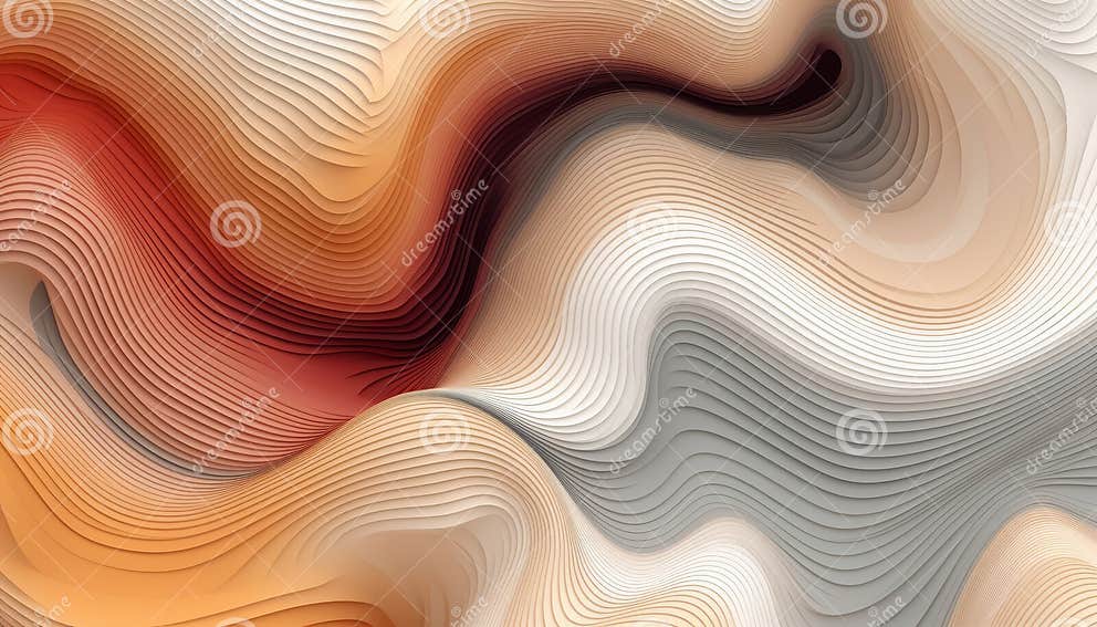 Abstract Minimal Lines Waves Pattern Background Stock Illustration ...