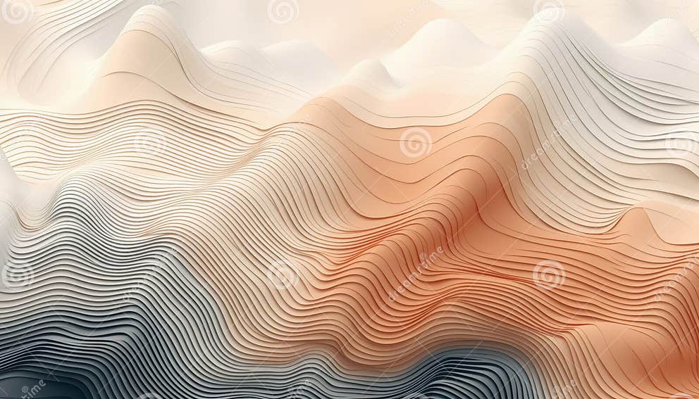 Abstract Minimal Lines Waves Pattern Background Stock Illustration ...