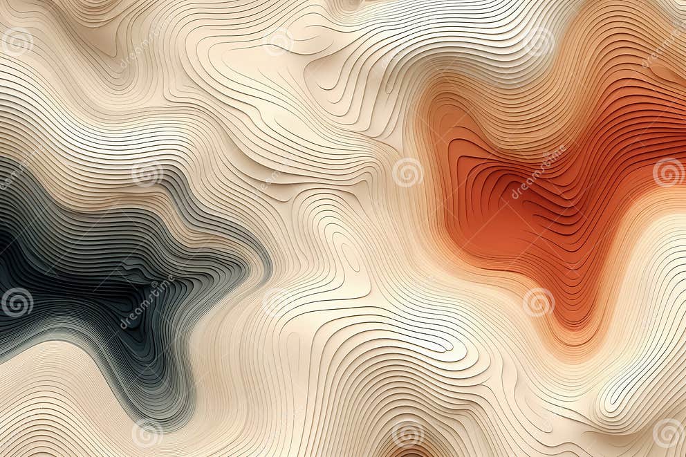 Abstract Minimal Lines Waves Pattern Background Stock Illustration ...