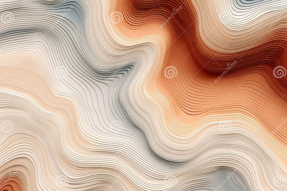 Abstract Minimal Lines Waves Pattern Background Stock Illustration ...
