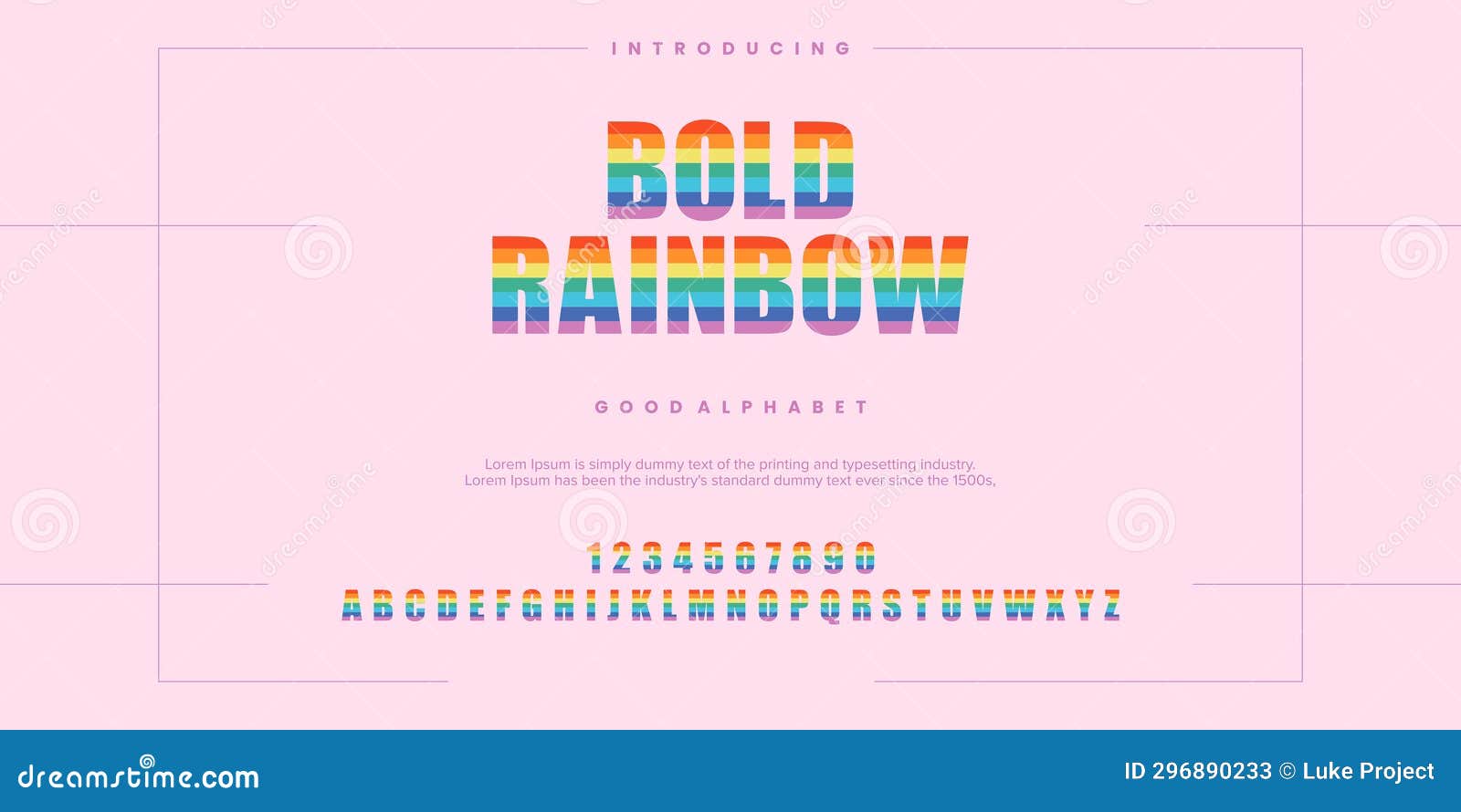 Bold Rainbow Typography Technology Vector Illustration Stock ...