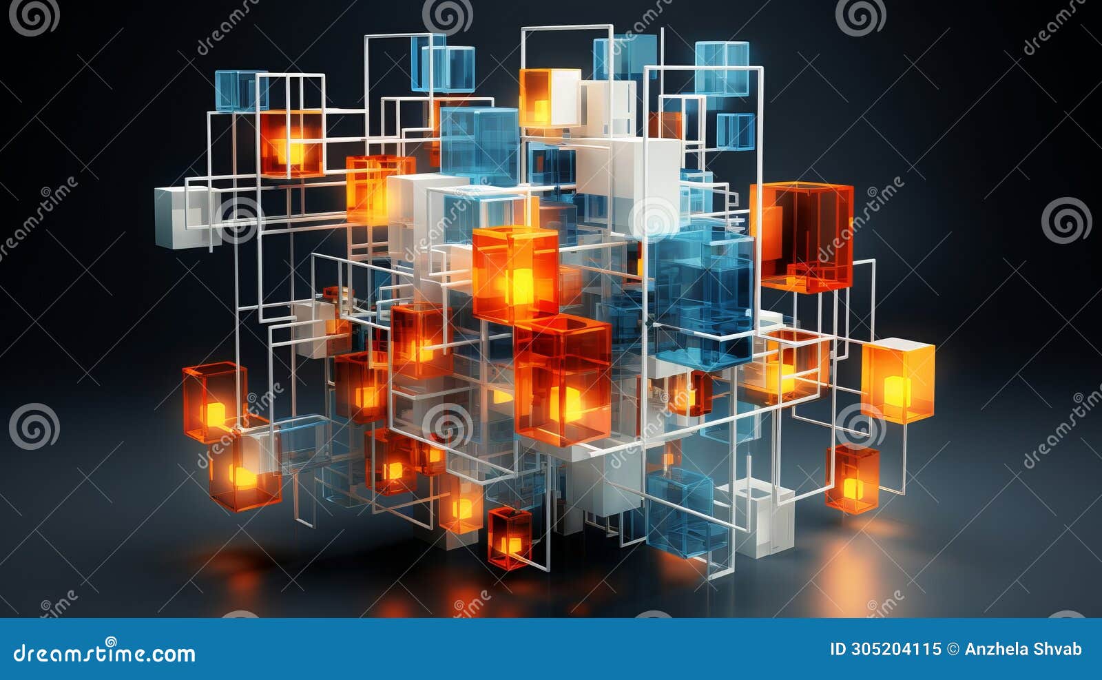 Abstract Minimal Neon Cube, Innovative Tech Wallpaper - 3d Render for ...